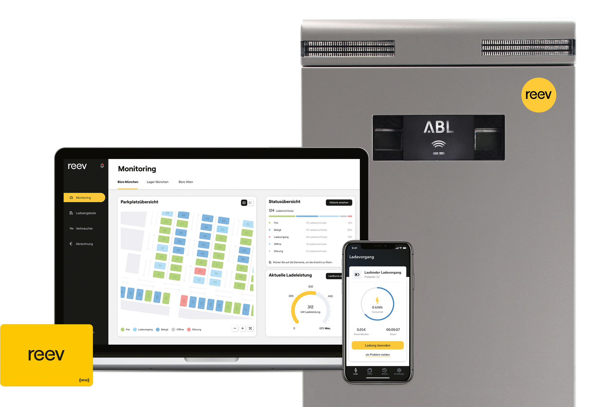 Ladesäule eMC für Städte und Firmenparkplätze | ABL